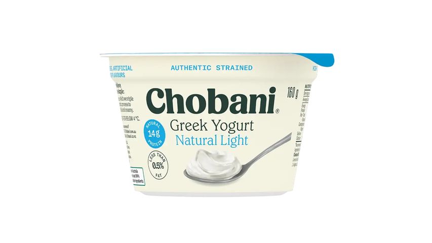Chobani Greek Yogurt Natural Light Cup 0% Fat 160g delivery near you ...