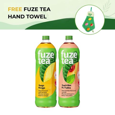 [GWP Bundle] Fuze Tea Mango Green Tea & Fuze Tea Peach Mint Tea with ...