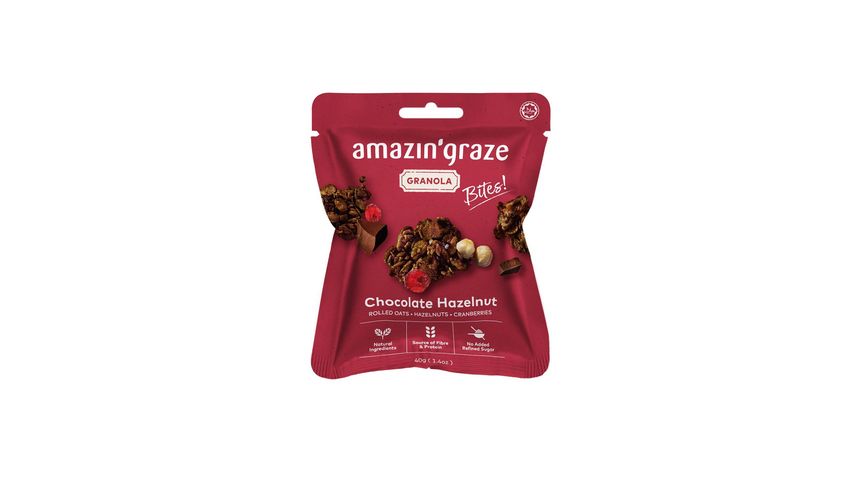 Amazin' Graze Chocolate Hazelnut Granola Bites 40g delivery near you in ...