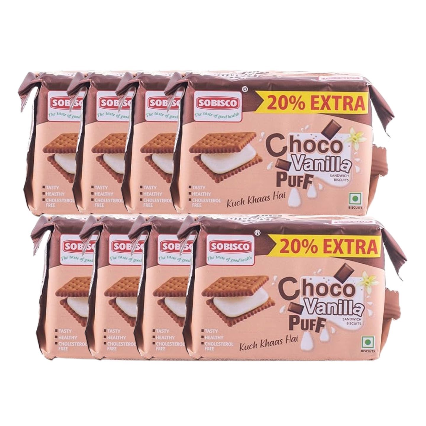 Sobisco Choco Vanilla Puff Biscuit 30g 8 Packets delivery in Bangladesh ...