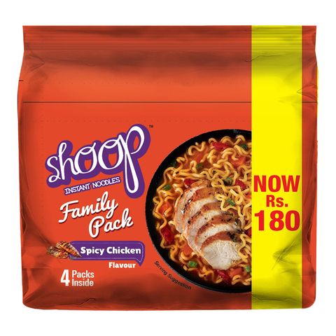 Shoop Spicy Chicken Flavour Family Pack Instant Noodle 4 Pieces ...